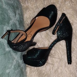 Jessica Simpson | Shoes | Jessica Simpson Beeya Green Sparkly Platform ...